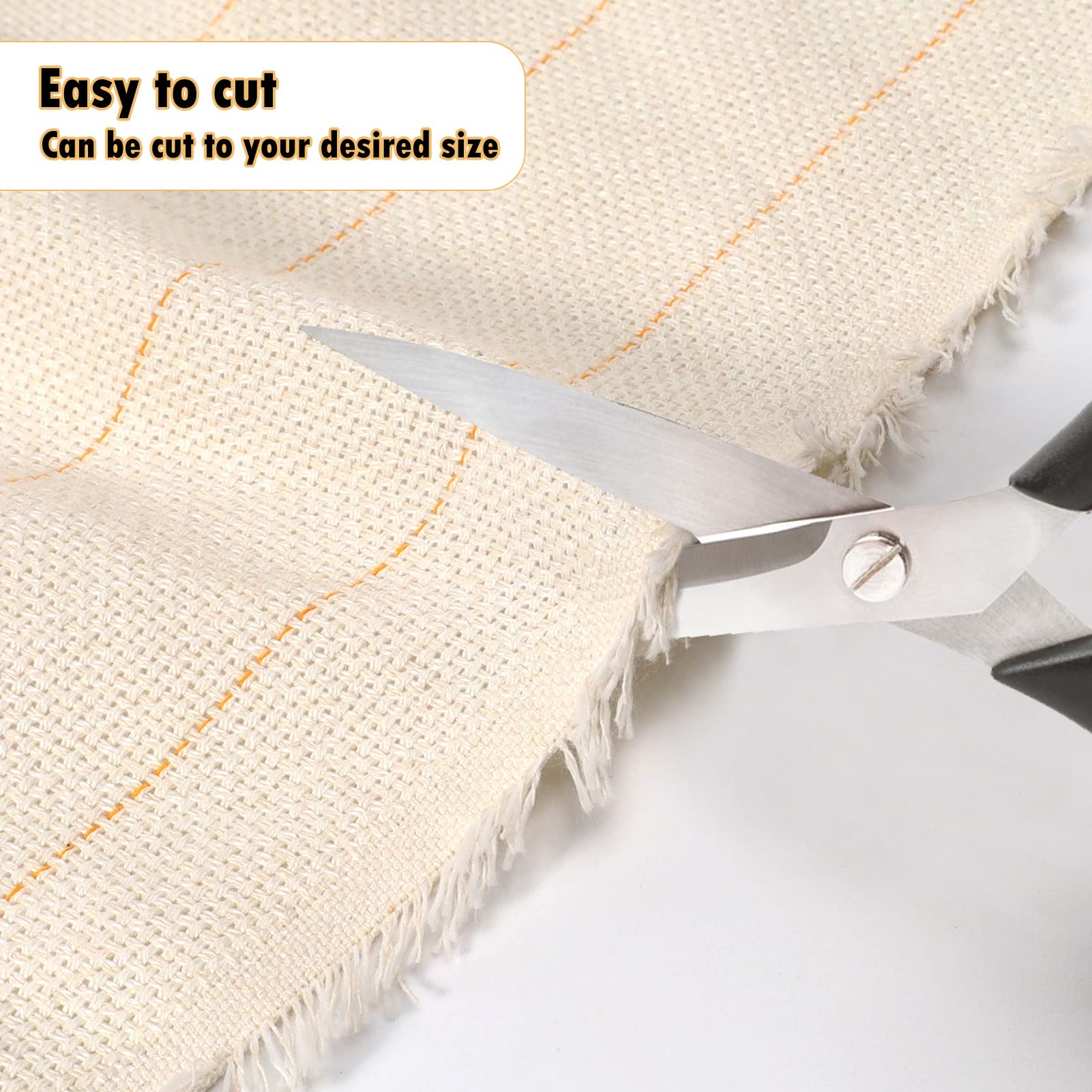 85" x 85" Primary Tufting Cloth with Marked Lines,Monk Cloth Fabric for Punch Needle,Large Overlocking Tufting Cloth,Burlap Tufting Cloth for DIY Rug-Punch Tufting Gun