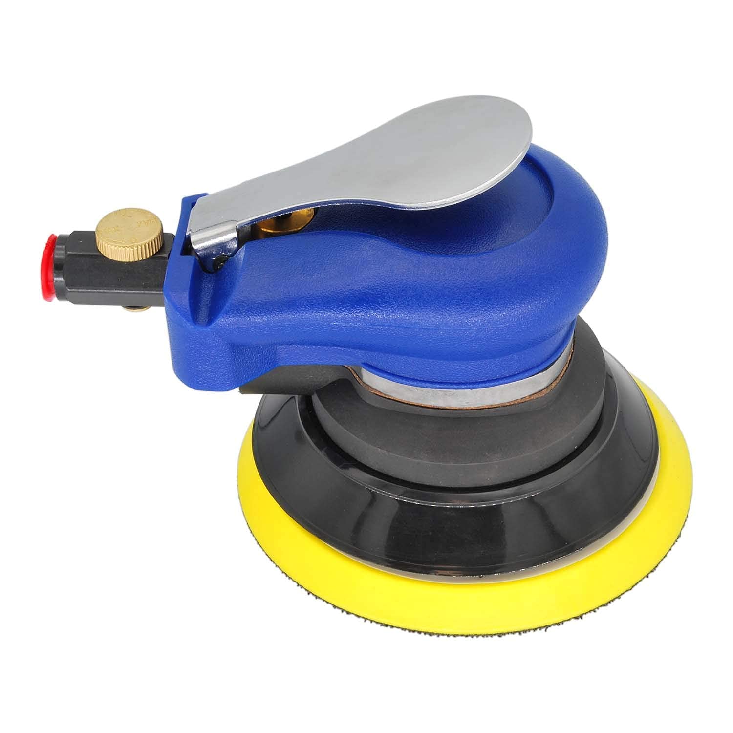 5 Inch Air Random Orbital Sander, Pneumatic Palm Sander tool with 10 Pcs Sandpapers, Air Sanders For Auto Body Work By Bowd
