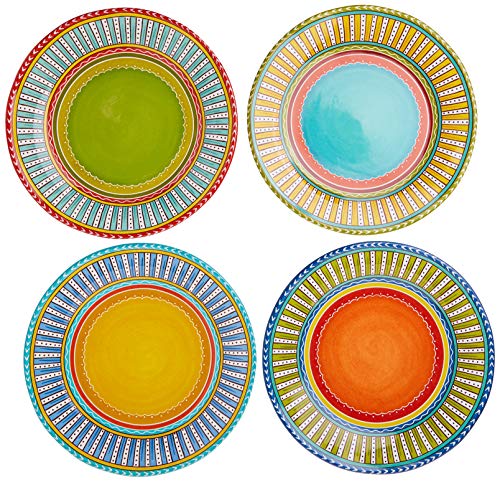 Certified International Valencia Dinner Plates (Set of 4), 11.25", Multicolor
