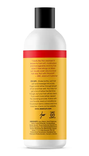 Jessicurl, Hair Cleansing Cream, Island Fantasy, 16 Fl oz. Moisturizing Shampoo for Curly Hair, Sulfate Free Shampoo for Dry Hair