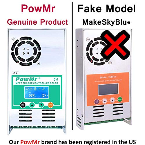 60A Solar Controller MPPT Charge Controller 60 amp 48V 36V 24V 12V Auto - Max 160VDC Input LCD Backlight Solar Charge for Vented Sealed Gel NiCd Lithium Battery