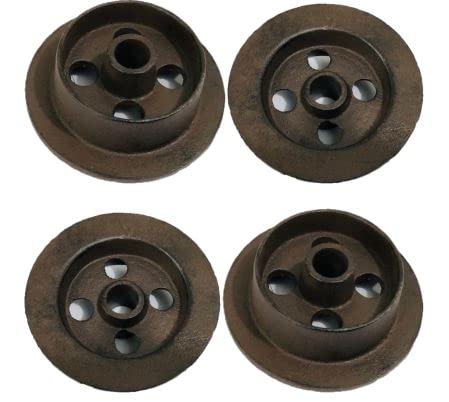 4 Rustic Cast Iron Mining Cart Wheels 5 3/4" Wide Display Track Cart Wheel