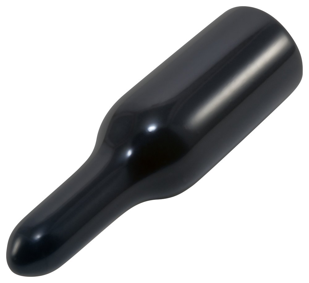 Caplugs 99392837 Plastic EZ Pull Tab Cap EZ-312-12, Vinyl, Cap ID .312" Length .122", Black (Pack of 160)