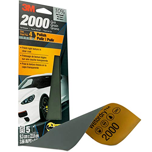 3M Wetordry Sandpaper, 03003, 2000 Grit, 3 2/3 in x 9 in