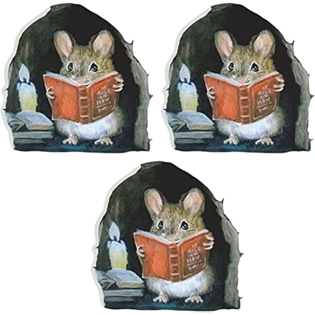 3D Mouse Hole Realistic Wall Sticker,Mouse in a Hole Wall Decal Fun Art,Home Decor,Vinyl,for Living Room Nursery Bedroom Kids Room Wall Decoration Kids Home Wall Decorations