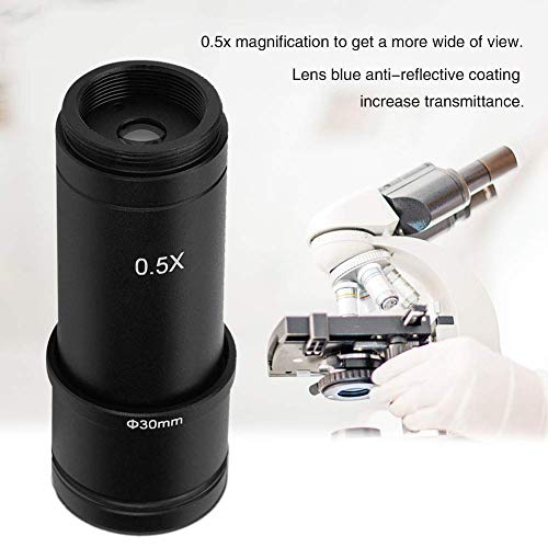 C Mount Adapter Microscope Adapter 0.5× C Mount Lens Adapter Set 23.2mm/30mm /30.5mm Ports for CCD Camera and Digital Eyepiece