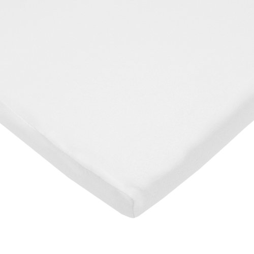 American Baby Company 100% Natural Cotton Supreme Jersey Knit Fitted 18" x 36" Cradle/Bassinet Sheet, White, Soft Breathable, for Boys and Girls