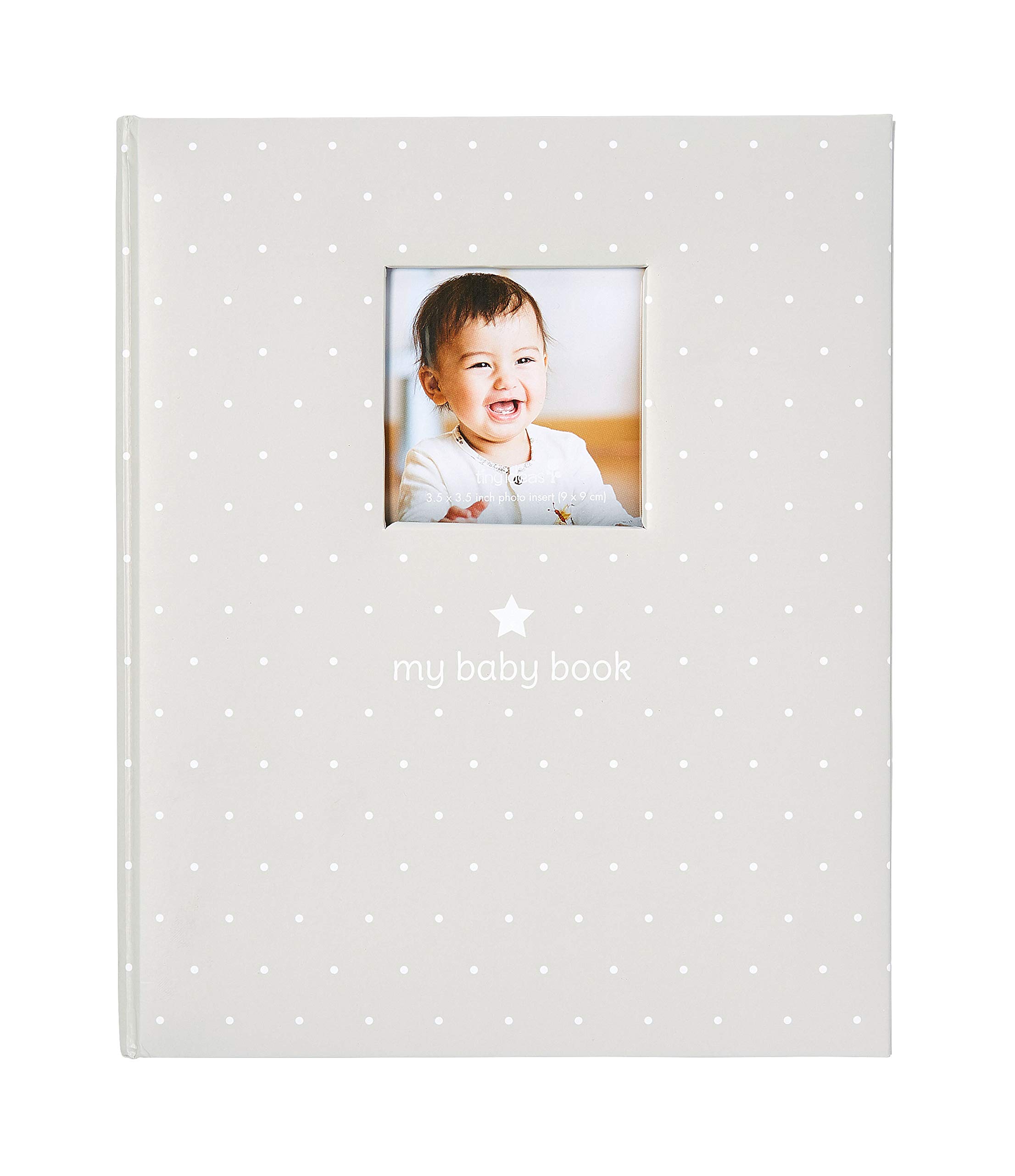 Tiny Ideas Polka Dot Baby Memory Book, Grey