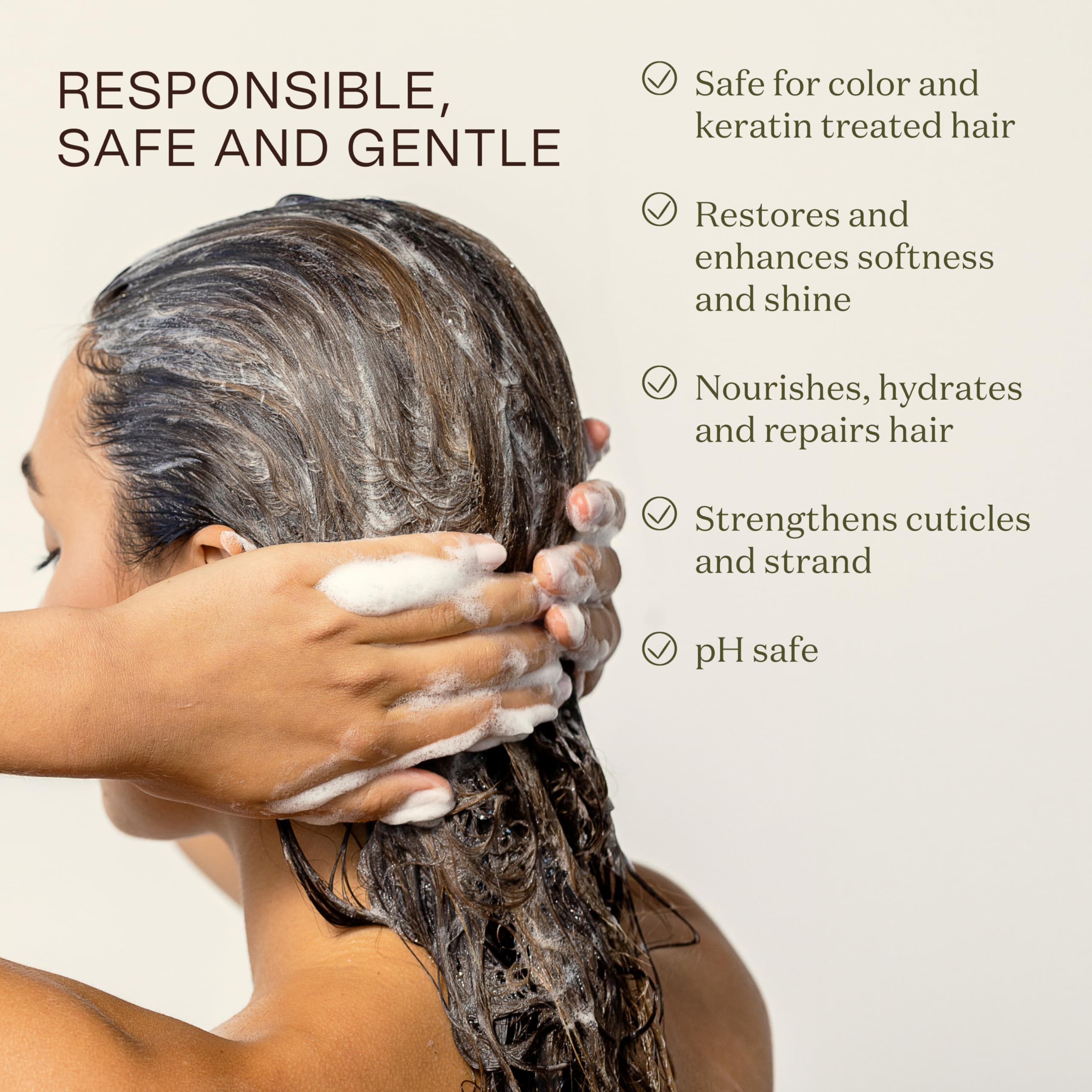 Ingreendients Non Toxic Vegan Shampoo and Conditioner with Organic Ingredients, Apple Cider Vinegar, Tea Tree Oil - Color Safe, Paraben & Gluten Free, Silicone & Sulfate Free, pH Balanced