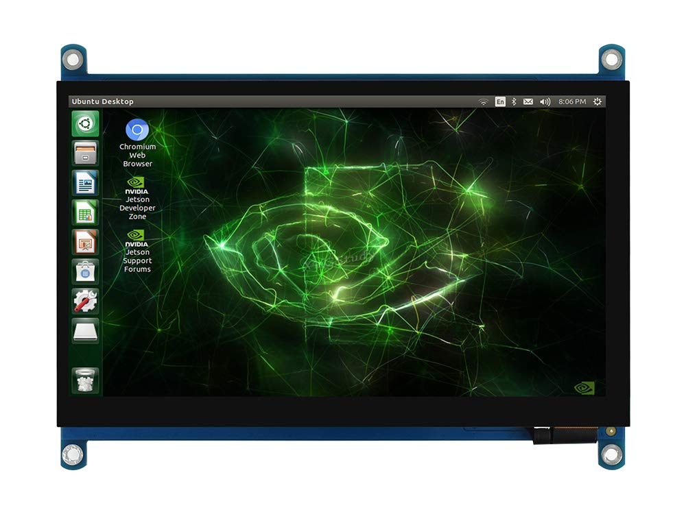 XYGStudy for Raspberry Pi Jetson Nano 7inch QLED Quantum Dot Display Capacitive Touch Screen 1024×600 LCD, G+G Toughened Glass Panel Supports Various Devices & Systems