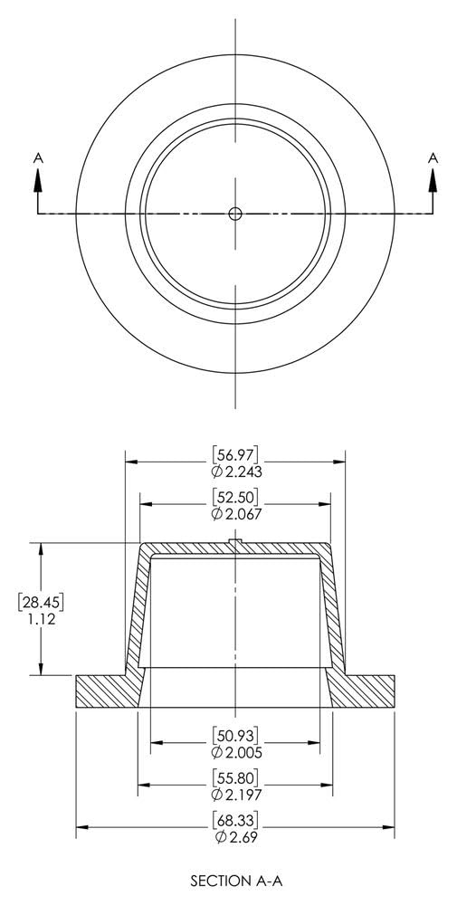 Caplugs WW-WF-34 WW Series – Plastic Tapered Cap and Plug with Wide Thick Flange, 5 Pack, Yellow LD-PE, Cap OD 2.005" x Plug ID 2.243" Threaded and Non-Threaded Protection, Masking (ZWF341AO1)