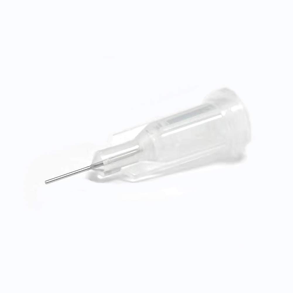 SANANTS 27 Gauge 0.25 Inch Industrial Microtrace Blunt Tip Dispensing Needle with Luer Lock,Precision acidified stainless steel,Match Low Viscosity Liquids,Clear 20 PCS