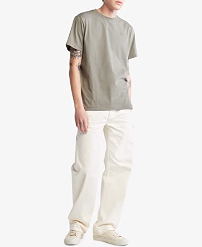 Calvin Klein Men's Smooth Cotton Solid Crewneck T-Shirt, Dusty Olive, Large