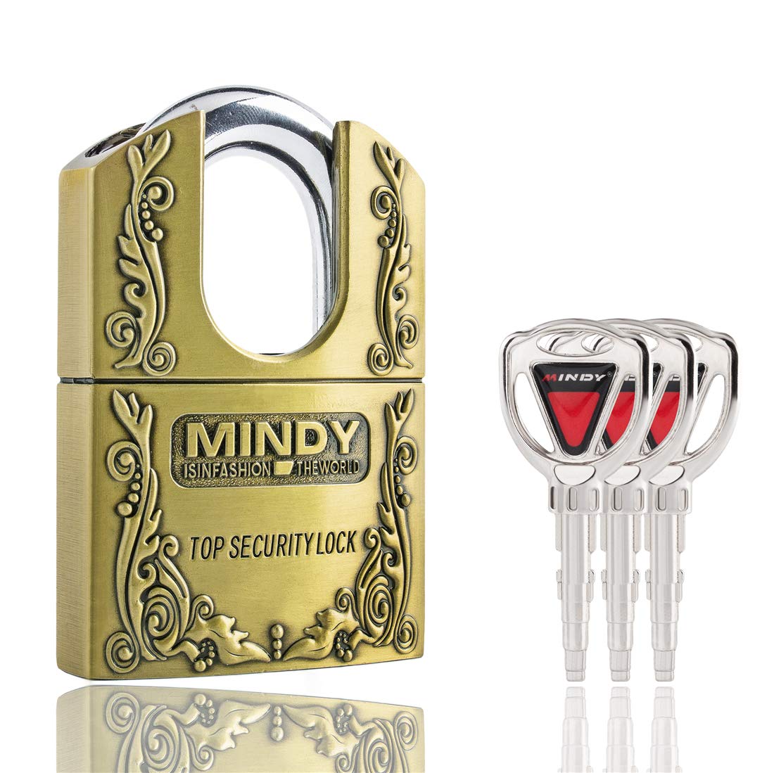 3 Keys 70mm Heavy Duty Warehouse Shrouded Hardened Keyed Padlock Top Security Lock