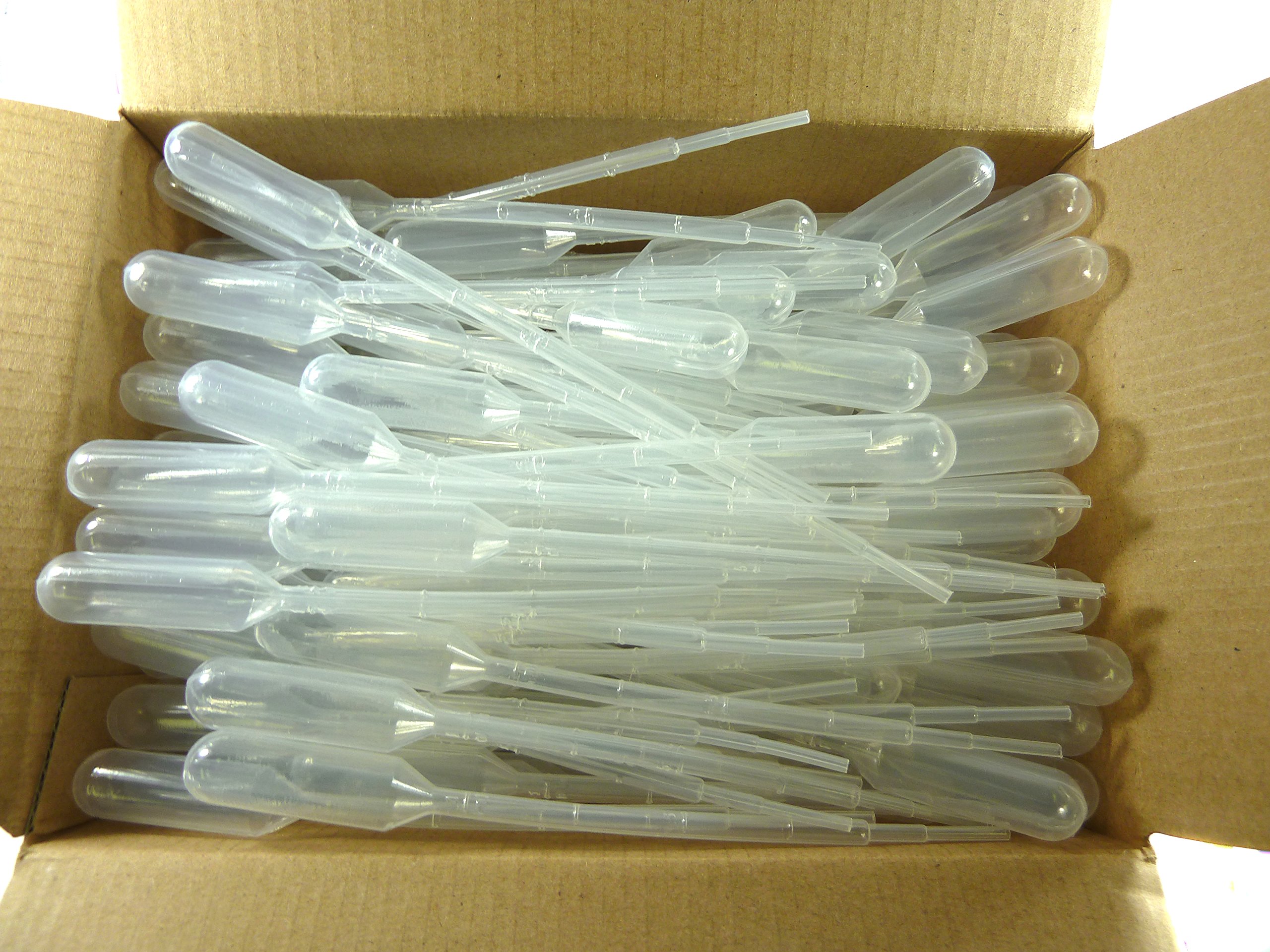 SciencePurchase 500 Pack Plastic Transfer Pipettes, Graduated to 1mL, 0.25mL Graduation