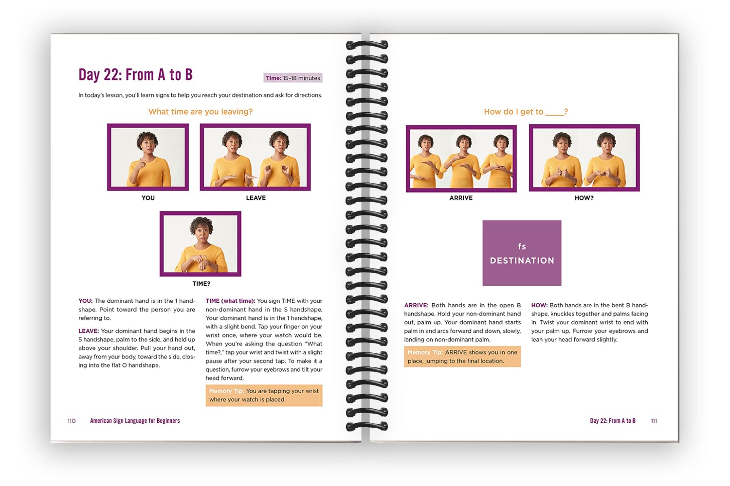 American Sign Language for Beginners: Learn Signing Essentials in 30 Days [Spiral-bound] Rochelle Barlow