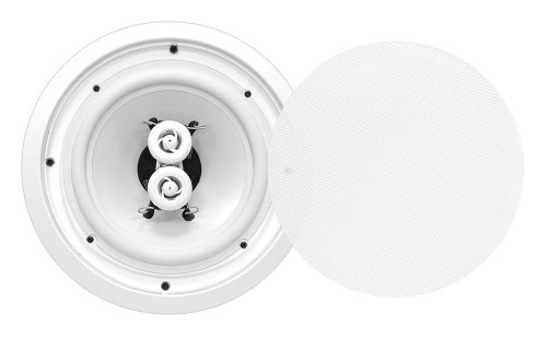 5.25” Ceiling Wall Mount Speakers - 2-Way Weatherproof Full Range Woofer Speaker System Flush Design w/ 65Hz-22kHz Frequency Response 200 Watts Peak & Template for Easy Installation - Pyle PWRC52