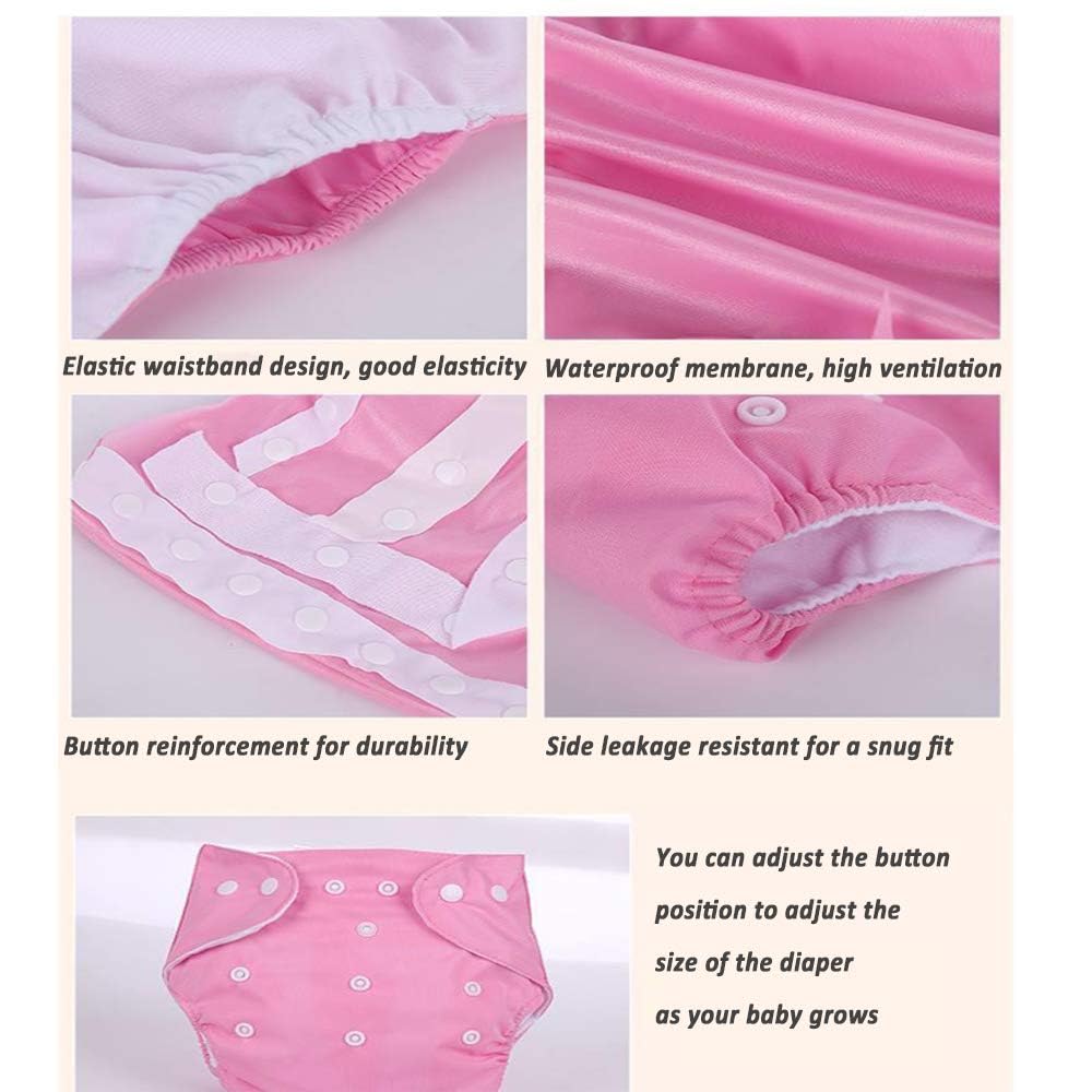 Baby Washable Reusable Cloth Diapers,7pcs