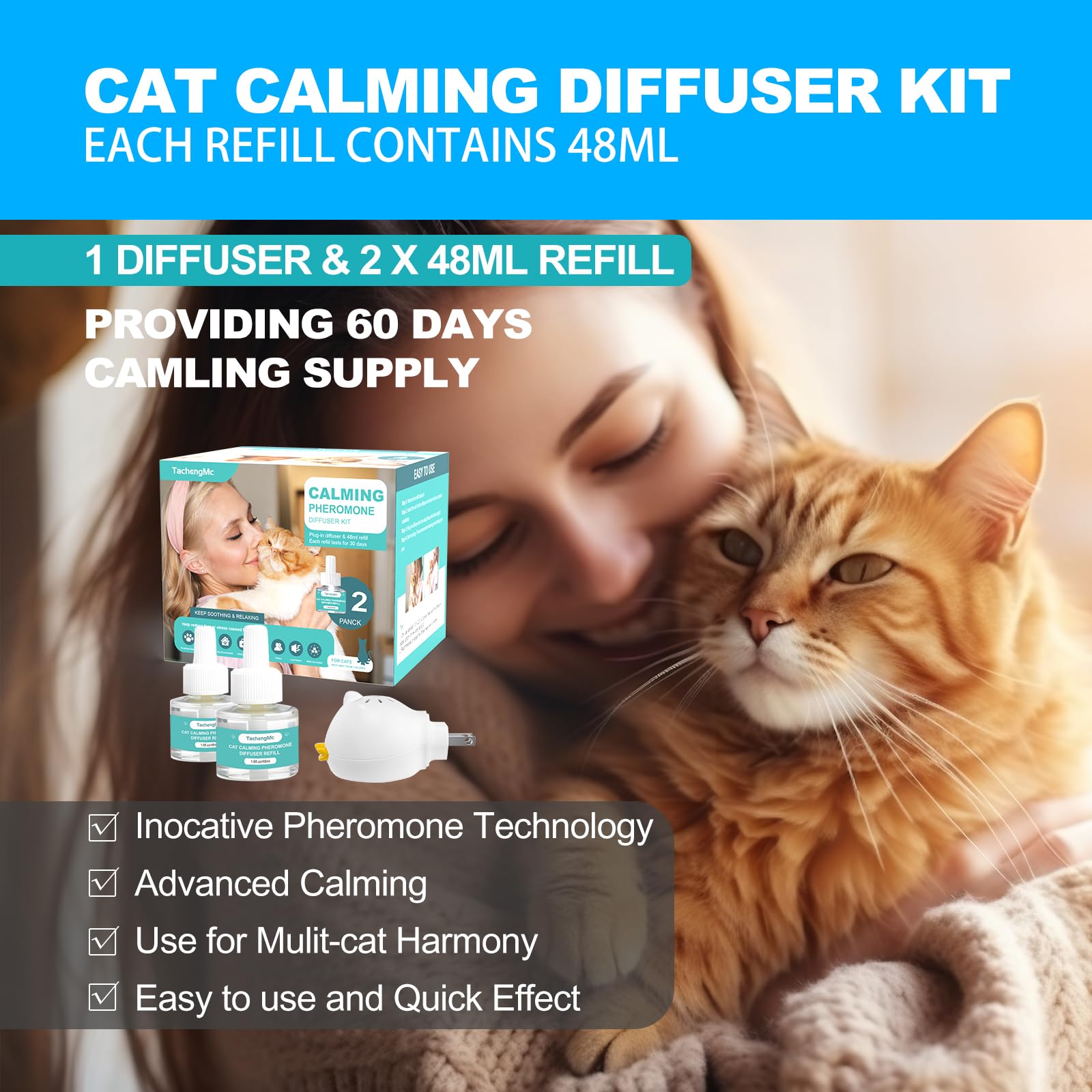 4 Pack Calming Collar for Cats, Cat Collars Efficient Relieve Reduce Anxiety Stress Pheromones Collar, Cat Calming Collar Kitten Supplies Make Comfortable Relaxed, Lasting 60 Days, Purple