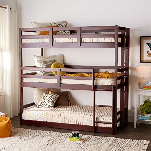 Donco Kids DONCI 1555-TTTCP Triple Bunk Bed Twin/Twin/Twin Dark Cappuccino