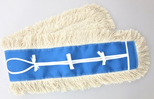 48" Industrial Strength Washable Cotton Dust Mop Refill Replacement Head for Home & Commercial Use for 48 Inch Frame Cleans Hardwood Laminate Concrete or Other Floor Systems