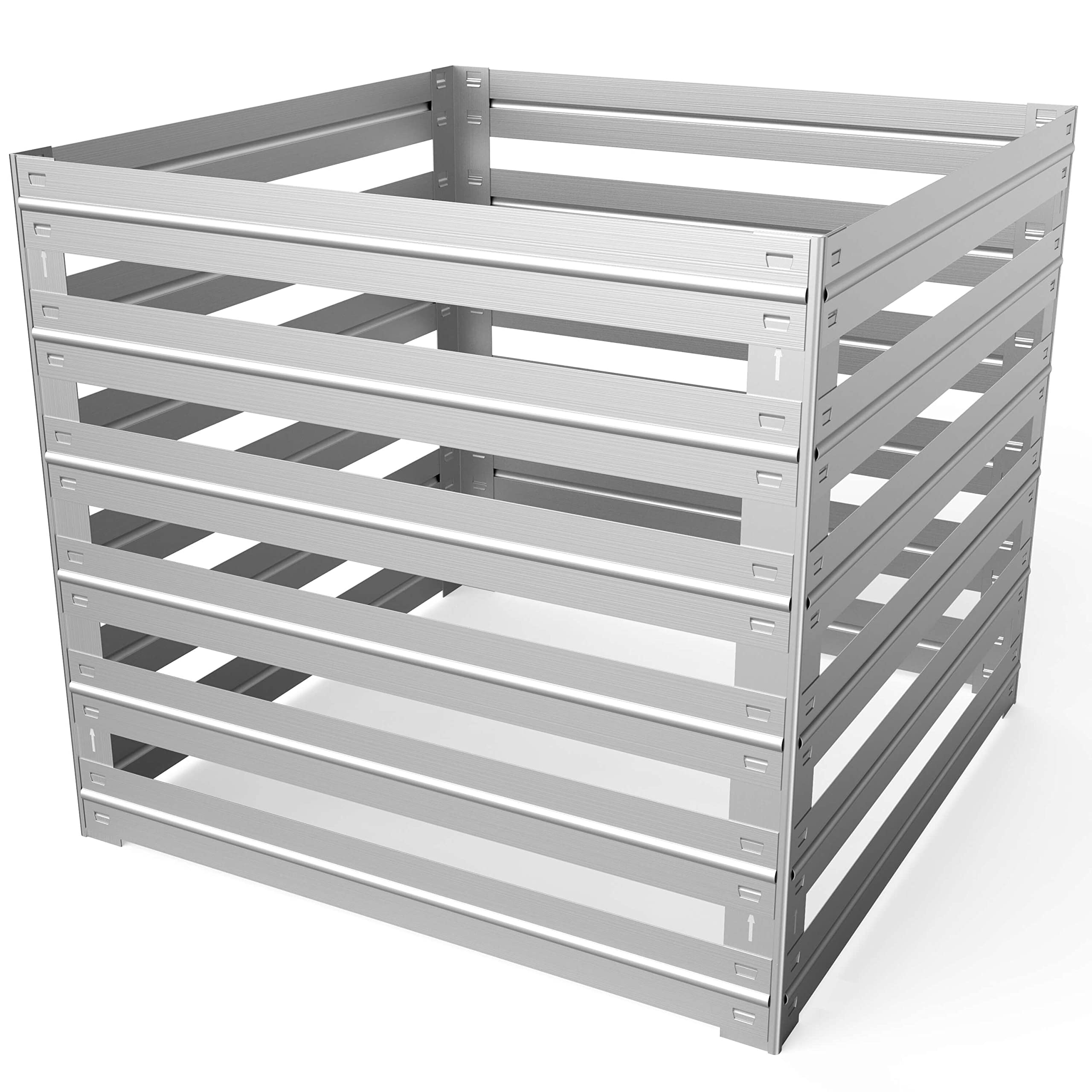 29" L x 29" W x 27" H Garden Compost Bin Outdoor - Made of Aluminum Alloy, Sturdy and Durable - Easy to Assemble