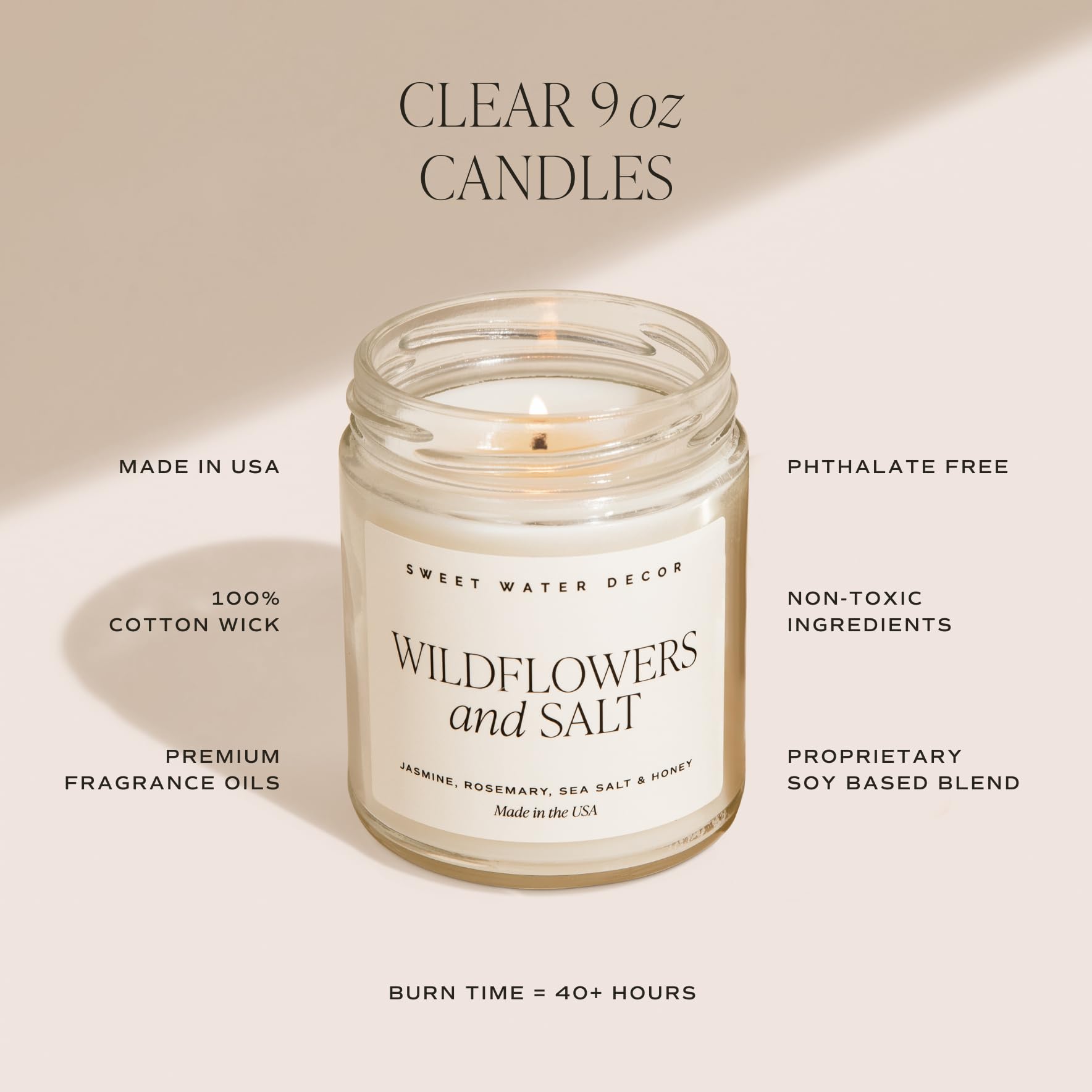 Sweet Water Decor Pumpkin Spice Candle - Fall Candles with Pumpkin, Clover, Cinnamon & Vanilla Scent for Home - Pumpkin Candle with 40 Hours Burn Time - 9Oz Gold Lid Clear Jar Pumpkin Soy Candles