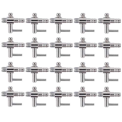 XtremeAmazing Aquarium 1-Way Valves Manifolds Threaded Air Distributor Lever Control Air Flow Splitter for Air Pump Pack of 20