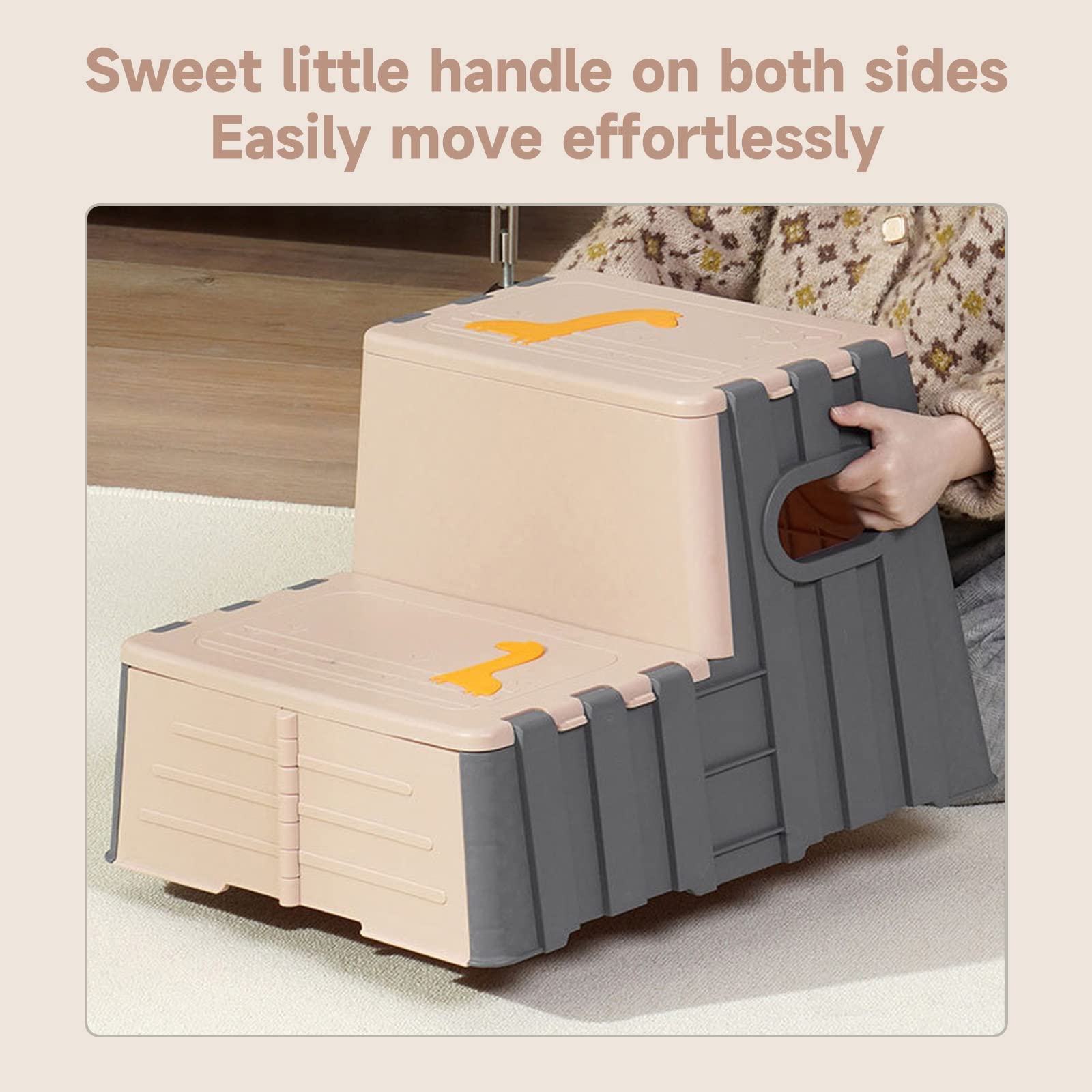 2-Step Folding Step Stool Collapsible Step Stool Ladder Child Kitchen Counter Stool Helper Toilet Potty Training Stool