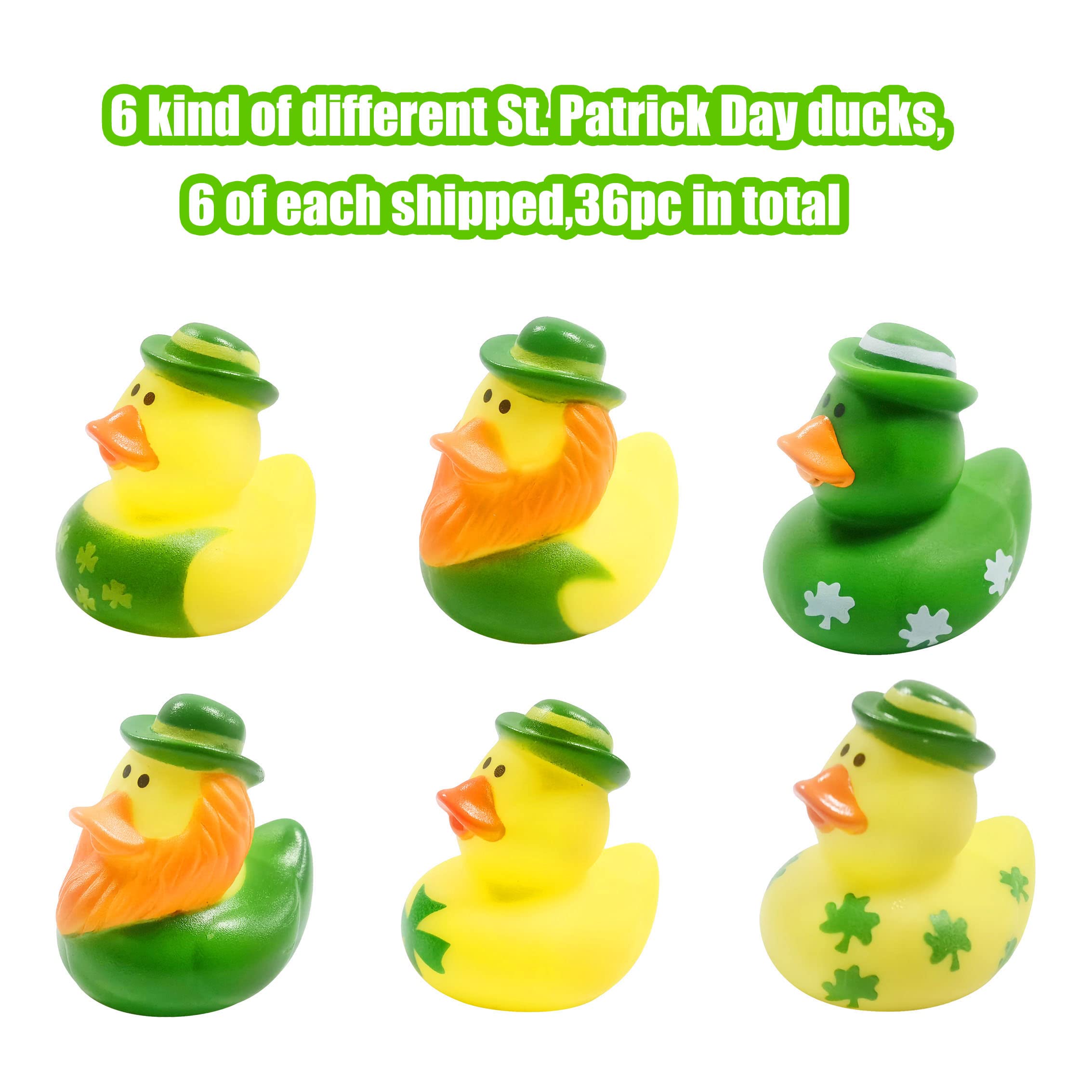 27 PCS St. Patrick's Day Rubber Ducks,Baby Showers Accessories,Mini 2.16" Duckies Bath Toys for Kids St. Patrick's Day Party Favors,Gift Exchange (St. Patrick's)