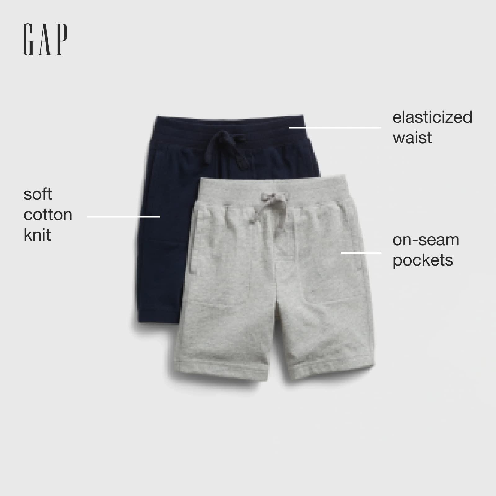 GAP Baby Boys Pull-on Shorts, Multi, 4T US