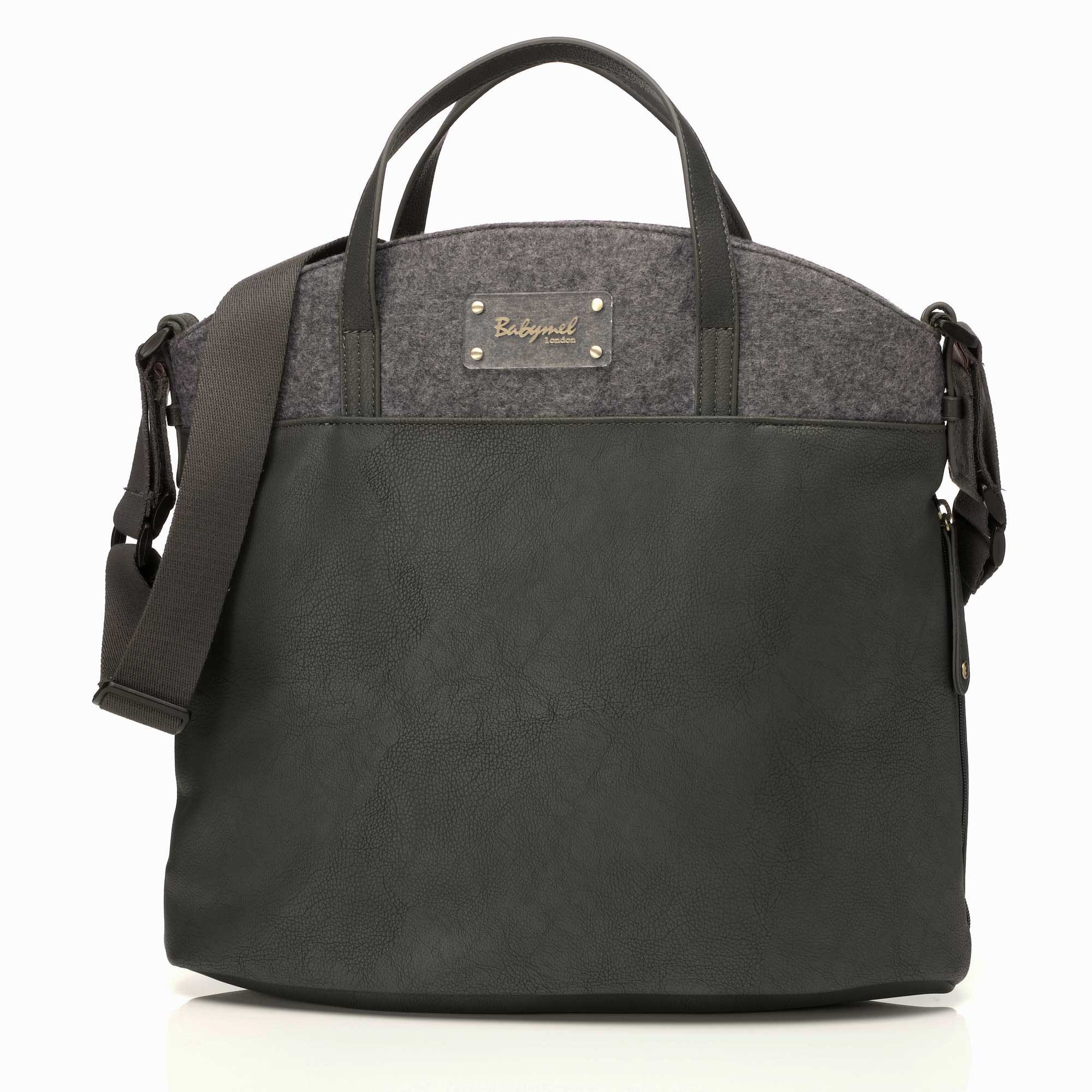 Babymel Grace Vegan Leather Tote Diaper Bag, Grey