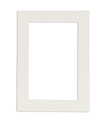 8x10 Mat Bevel Cut for 5.5x8.5 Photos - Acid Free Oyster Shell White Precut Matboard - For Pictures, Photos, Framing - 4-ply Thickness