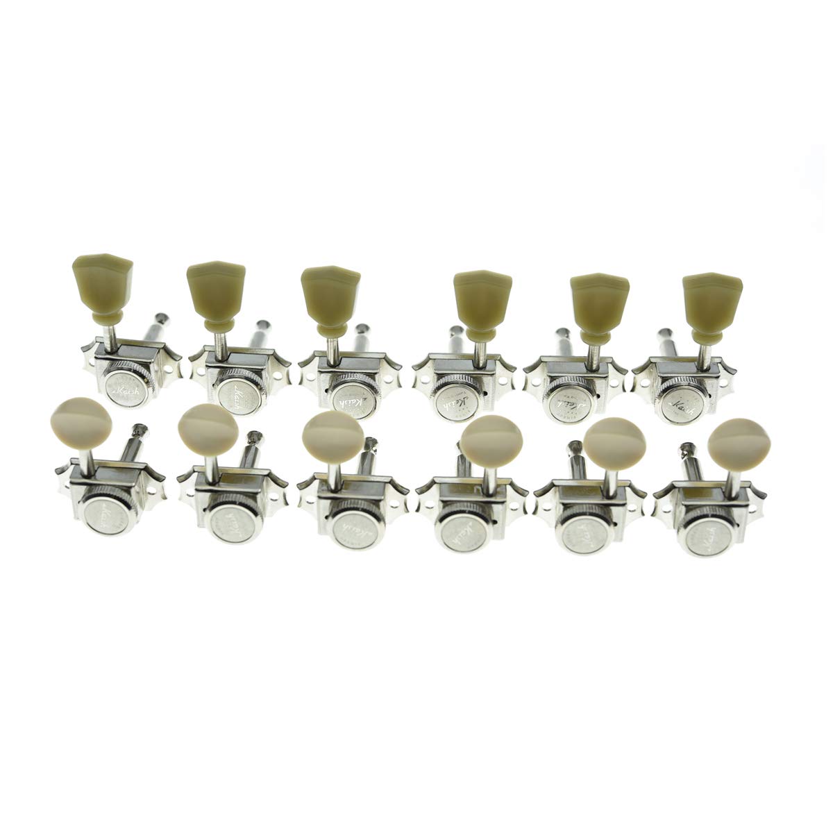 3L3R Guitar Vintage Style Locking Tuners Tuning Pegs Keys Guitar Machine Heads Guitar Part for Les Paul Guitars Nickel with Tulip Button