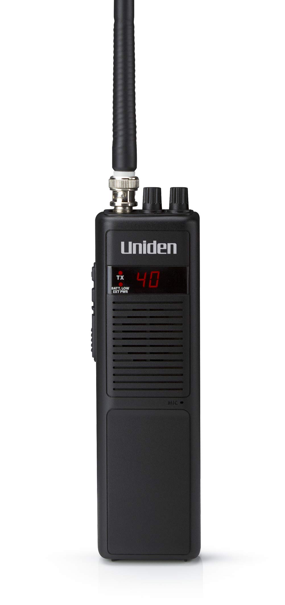 Uniden PRO401HH Professional Series 40 Channel Handheld CB Radio & RoadPro (RP-711) 24" Magnet Mount Stainless Steel CB Antenna Kit