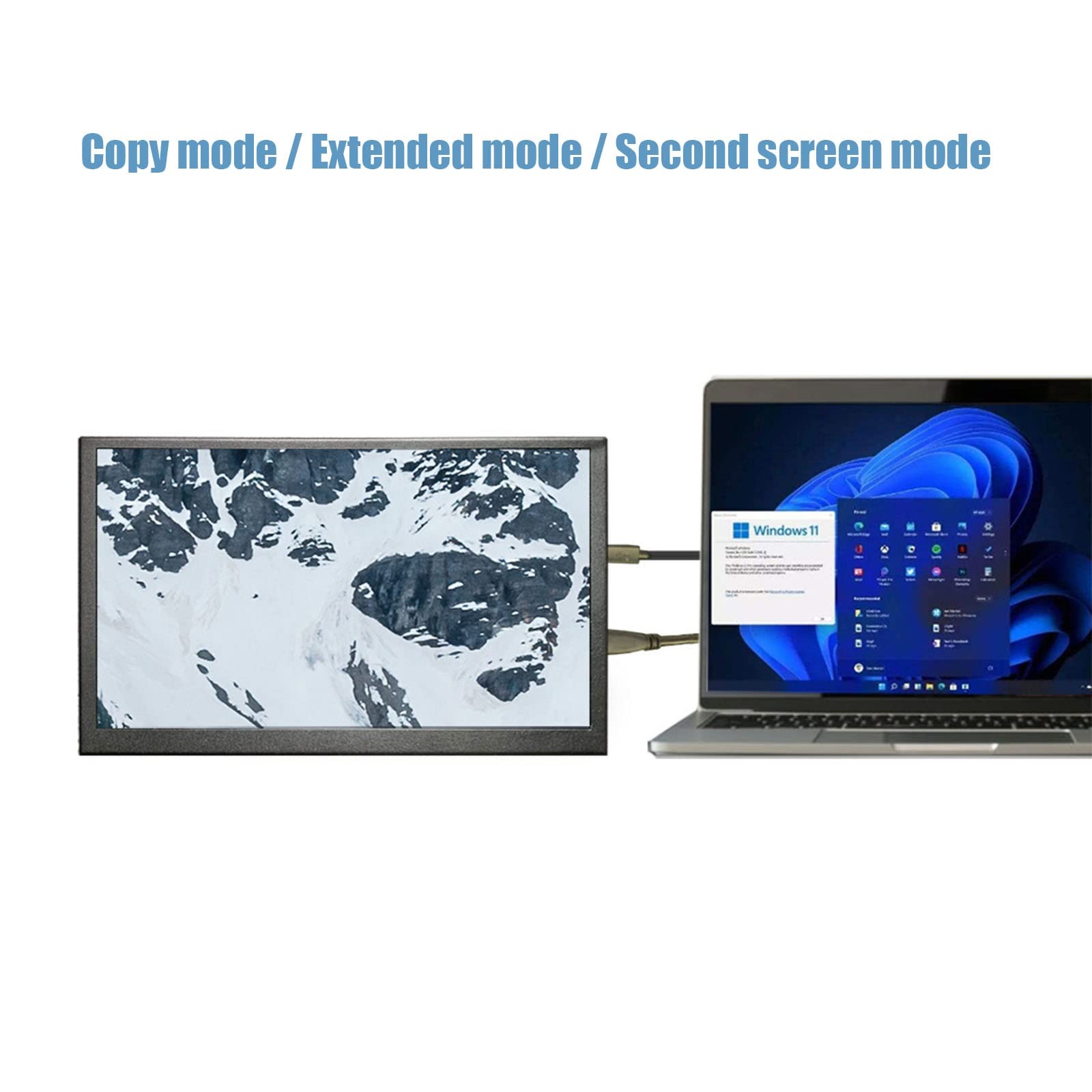7-inch/10.1-inch Touch Screen Display Portable Screen Display Resolution 1024 * 600 Interface: 1×HDMI, 1×microUSB, 1×audio Output (Color : 7")