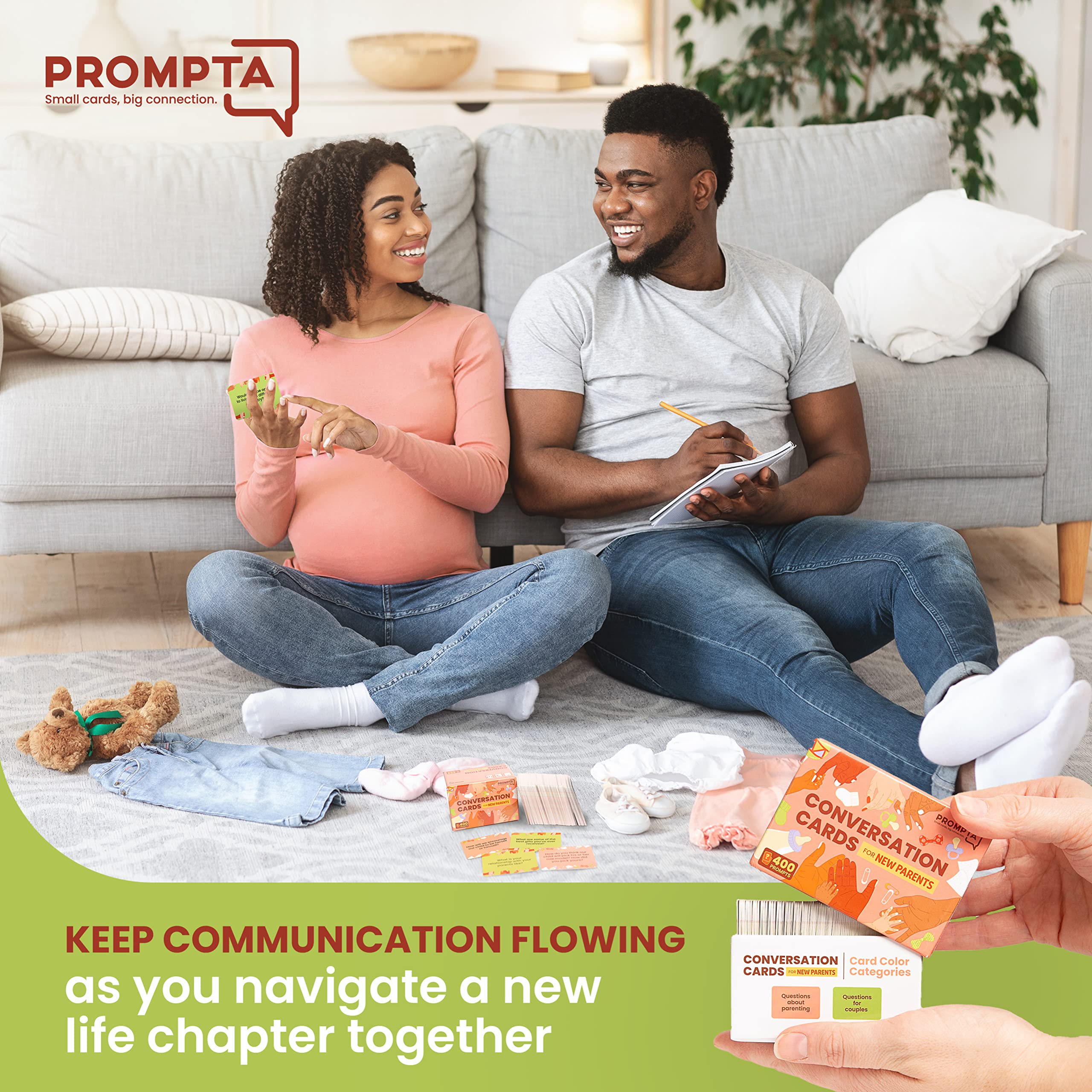 400 Conversation Cards for New Parents - Fun Questions to Connect and Talk About Parenting Essentials β Gift for New Mom Gifts for New Dad - Conversation Starters for Couples Gifts