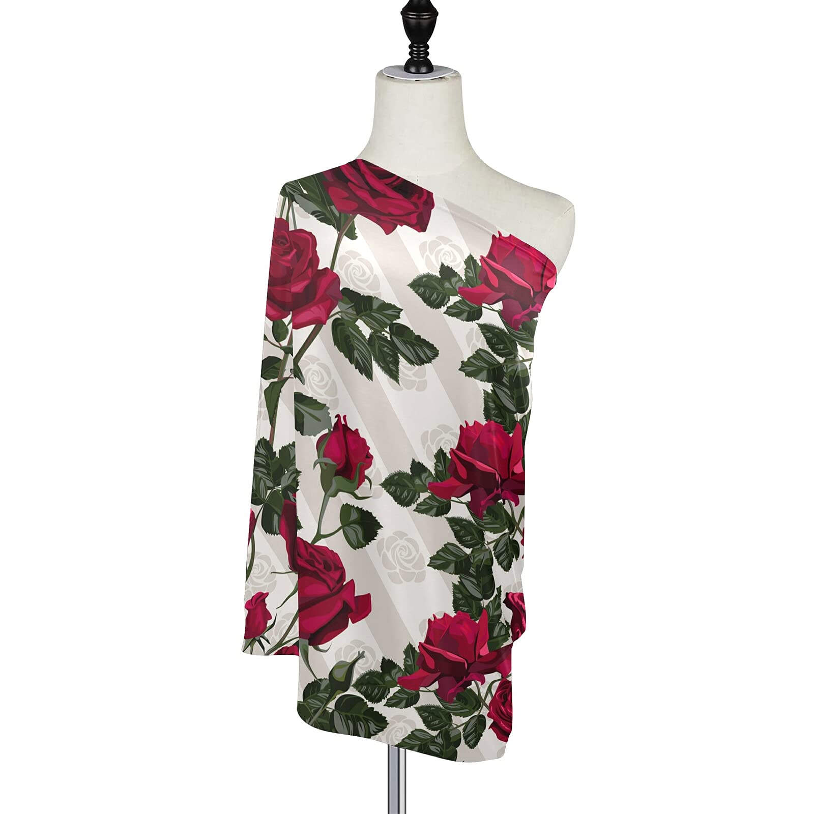 Nursing Cover Baby Car Seat Covers Carseat Canopy (Red Rose Flowers)