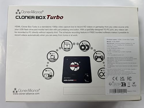 HDML-Cloner Box Turbo, Next-Generation 1080p hdmi Capture Device and Mini Video Capture Box. Schedule capturing with New Hi-Speed Communication Port. 16GB Flash Drive Included.