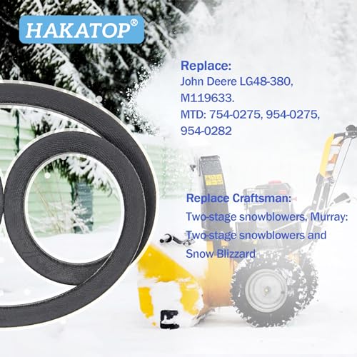 585416MA 585416 Replacement Auger Drive Belt for Murray Sears Craftsman 198548 585416 585416MA Snowblower 1/2 X 38"
