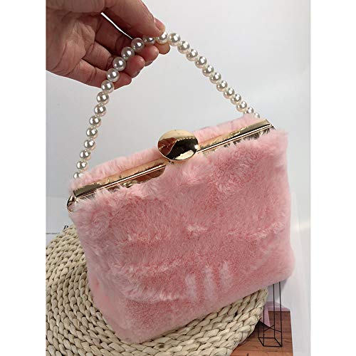 3Pcs DIY Round Imitation Pearl Bead Short Handle Replacement Chain Strap, Creatiee Handbag Chains Accessories Purse Shoulder Cross Body Straps with Metal Buckles(10 Inches)