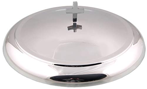 Communion Ware 3 Holy Wine Serving Trays with A Cover - Stainless Steel (Mirror/Silver) Premium Communion Trays for Churches Communion Supplies Church Communion Ware Sets