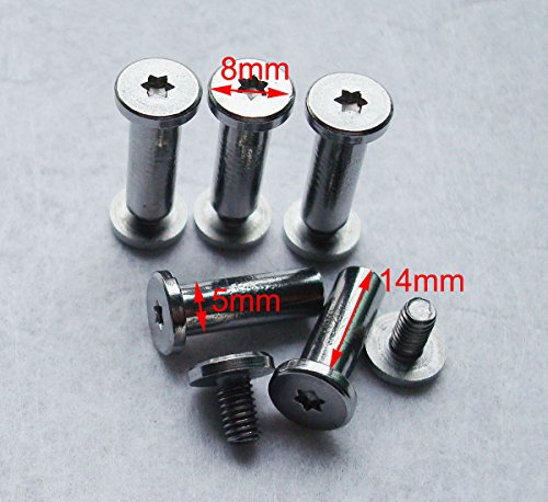 5Afashion 10 Sets/lot DIY Knife Handle Screw Flat-Head Plum Blossom Screw,Tactical Survival Knife Screw Stainless Steel EDC Knife Shaft Screws