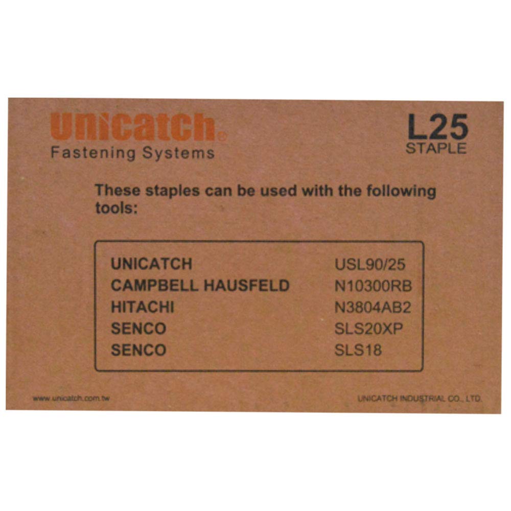 Senco L Series 18 Gauge Narrow 1/4 Inch Crown Staples - 1 Inch Legth (5,000/Box)