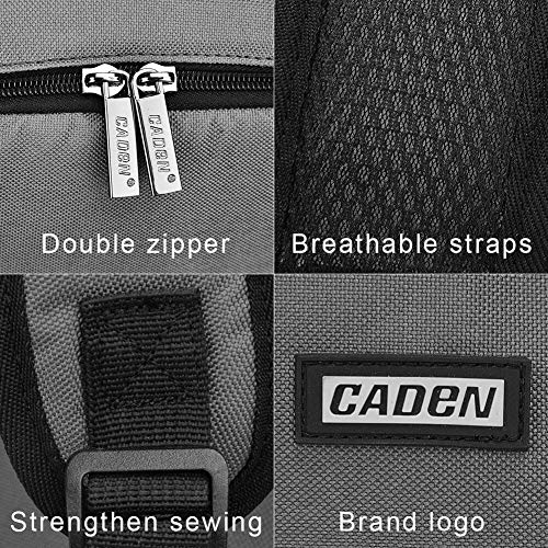 CADeN Camera Backpack Bag Professional for DSLR/SLR Mirrorless Camera Waterproof, Camera Case Compatible for Sony Canon Nikon Camera and Lens Tripod Accessories Gray