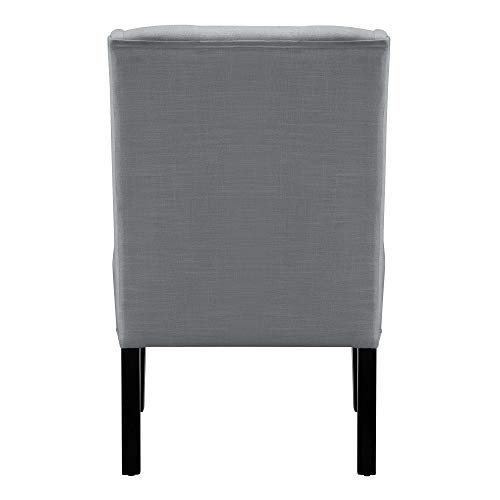 Amazon Basics Modern Tufted Accent Chair with Solid Wood Legs, Grey