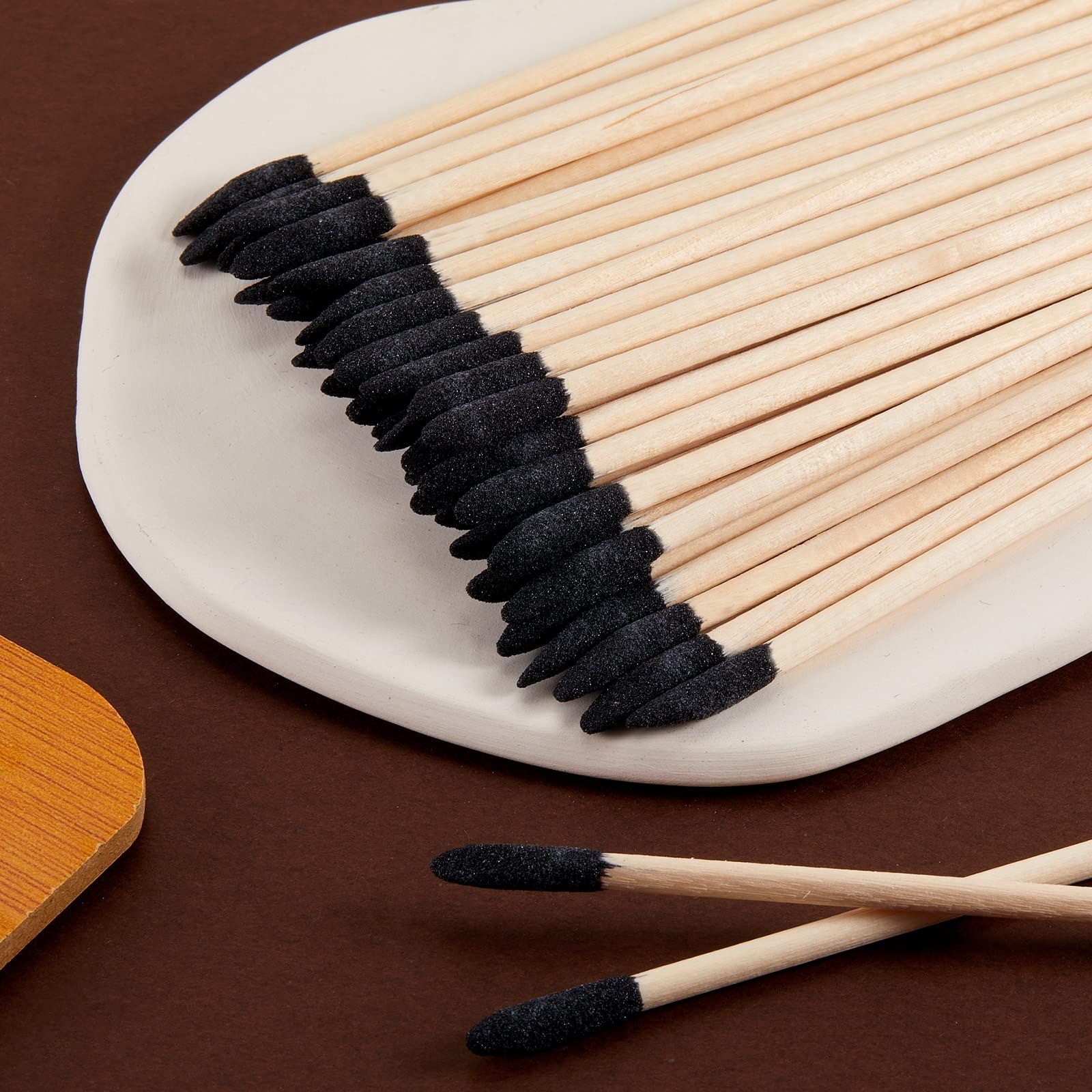 50 Pack Sanding Sticks 280 Grit Matchsticks Sanding Twigs Fine Detailing Sanding Sticks for Plastic Models Wood Hobby, 5.4 x 0.2 Inch