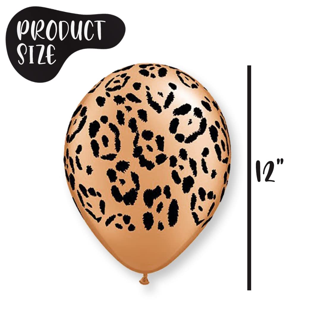 25PCS Leopard Balloons Cheetah Print Balloons Cheetah Balloons Leopard Print Balloons Jungle Animal Balloons Safari Balloons