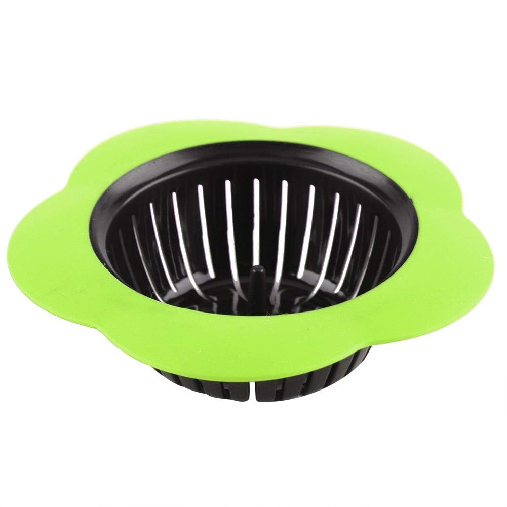 Alvinlite Plastic Sink Strainer Flower Shaped Drain Stopper Kitchen Bathroom Accessories for Kitchen Bathroom Bathtub(Green)