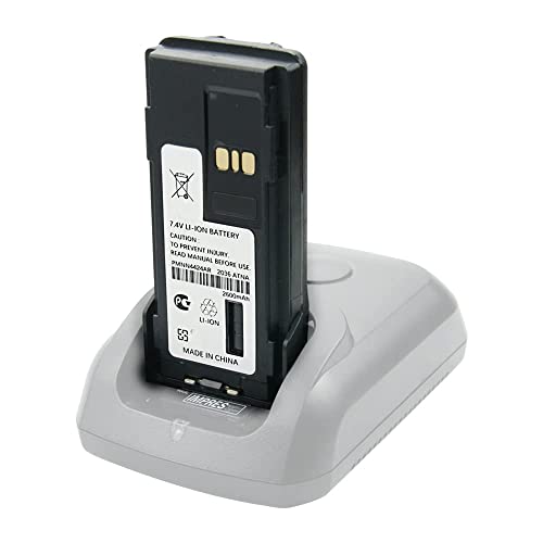 Vineyuan 7.4V 2600mAh PMNN4424AR Li-ion Battery for APX 1000 APX 2000 APX 3000 APX 4000 Two Way Radio Battery with Belt Clip - 10 Pack